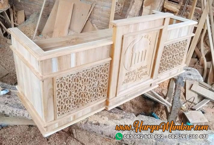 Meja Mimbar Duduk Masjid Minimalis Kayu Jati | JATI JEPARA